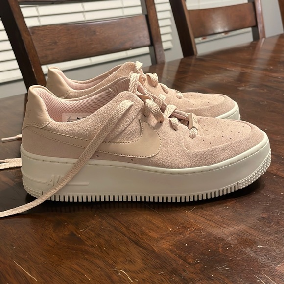 Nike | Shoes | Very New Pink Air Forces | Poshmark